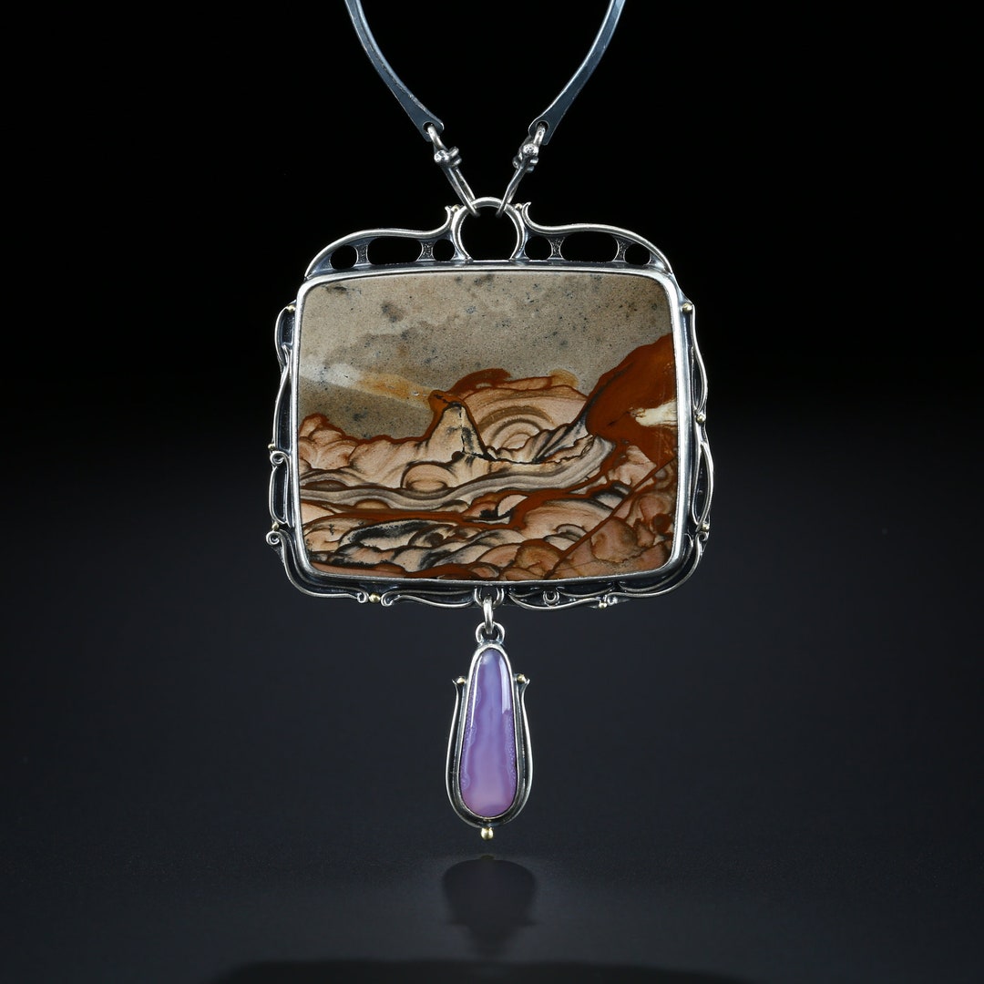 Deschutes Jasper and Holley Blue Agate Centerpiece - Etsy