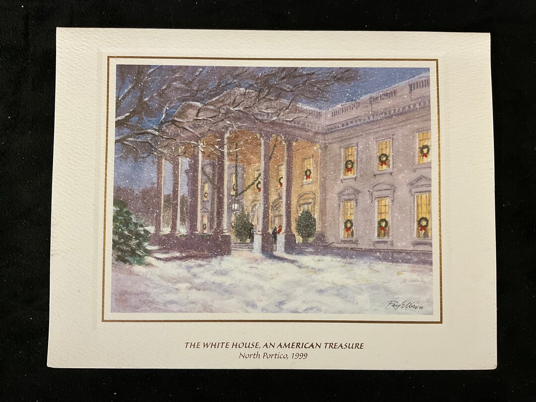 Vintage 1999 Bill and Hillary Clinton White House Christmas Card ...