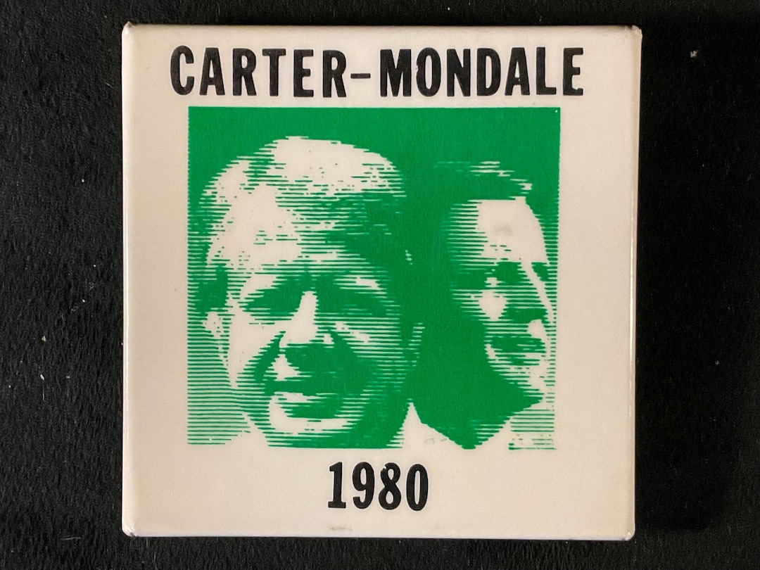 Vintage Carter-mondale 1980 - Jimmy Carter Jugate Square Presidential ...
