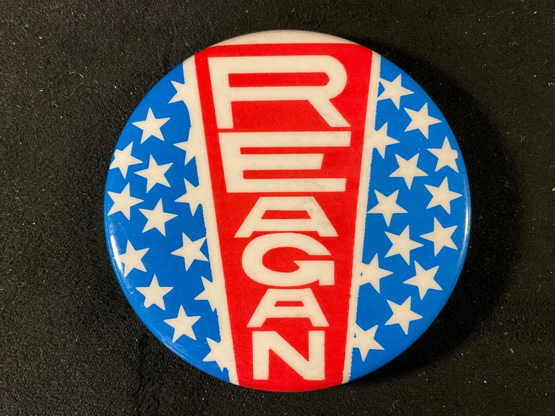 Vintage Reagan - Ronald Reagan 1980 Presidential Campaign Pinback ...