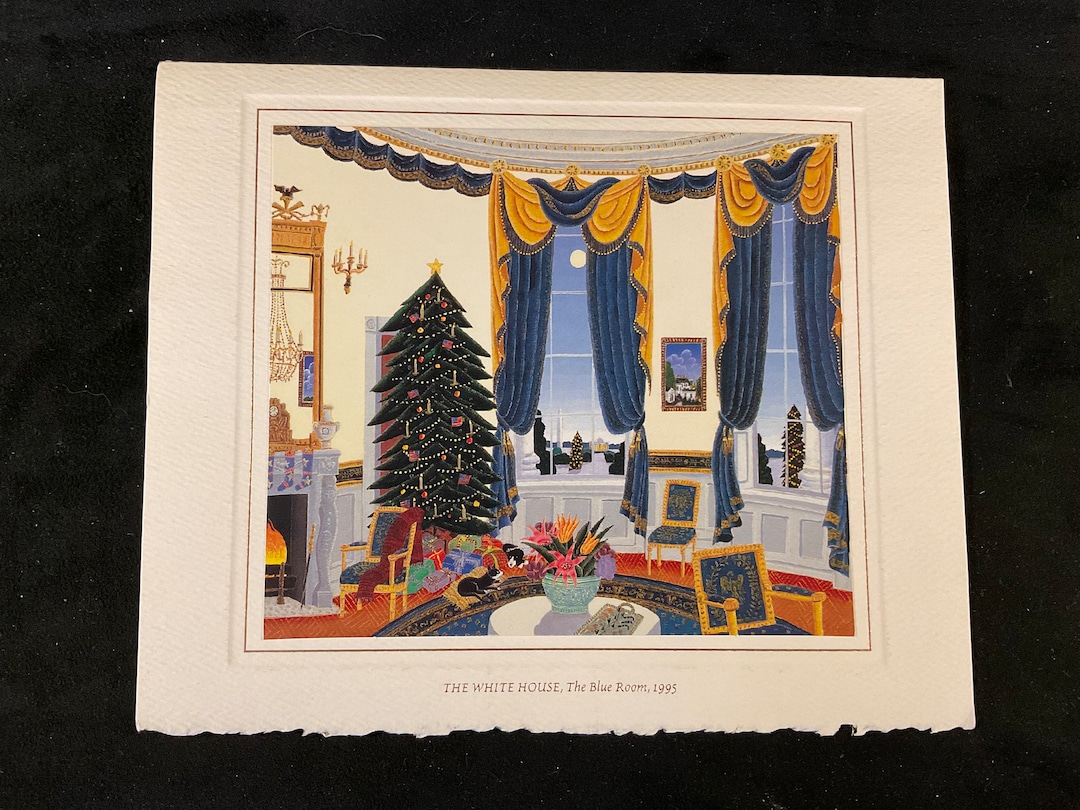 Vintage 1995 Bill and Hillary Clinton White House Christmas Card ...