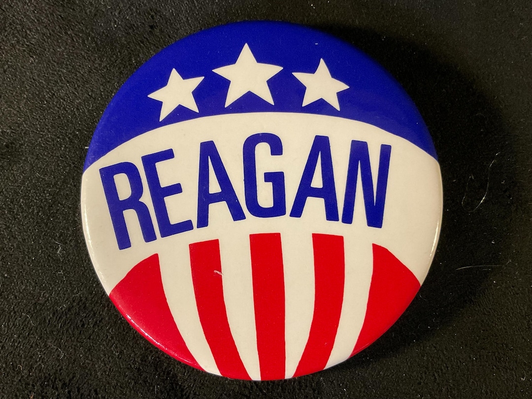 Vintage Reagan - Ronald Reagan 1980 Presidential Campaign Pinback ...