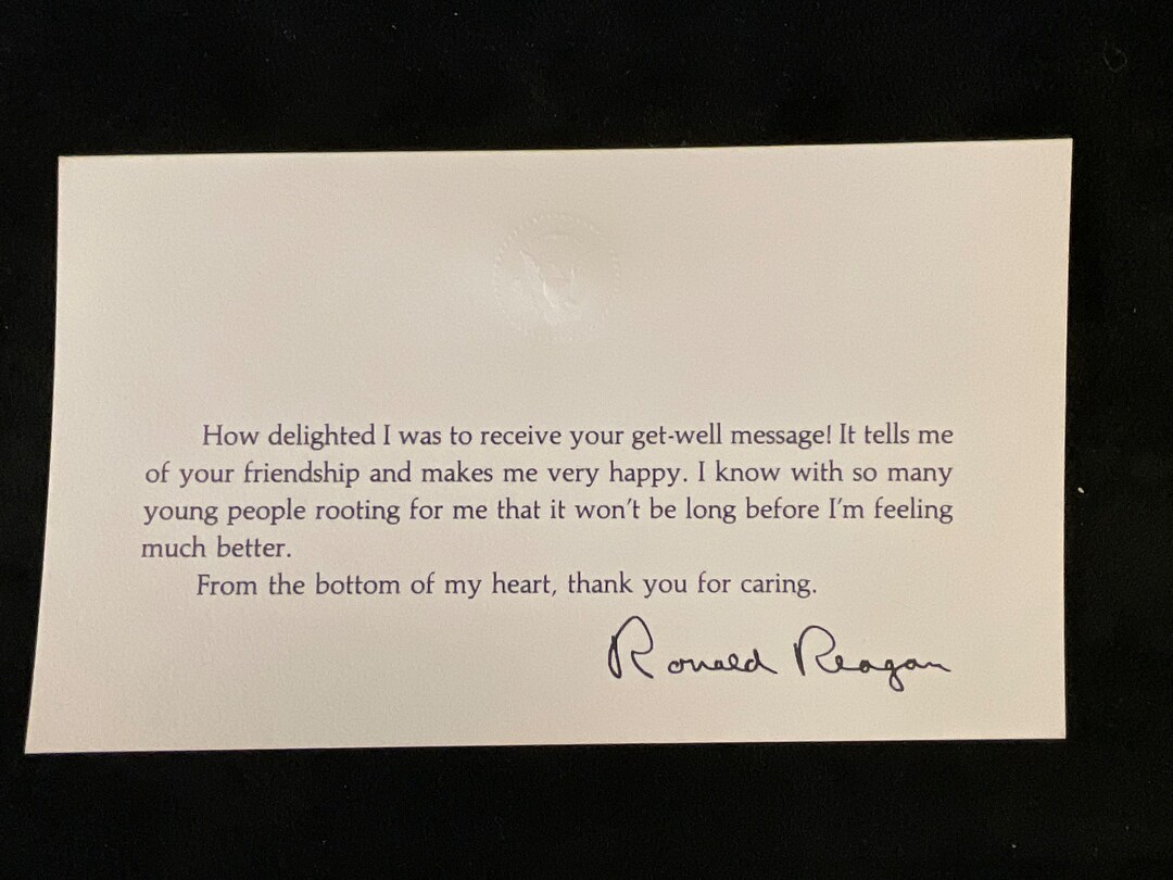 Vintage 1981 Ronald Reagan Thank You Card: Official White House Seal - Etsy