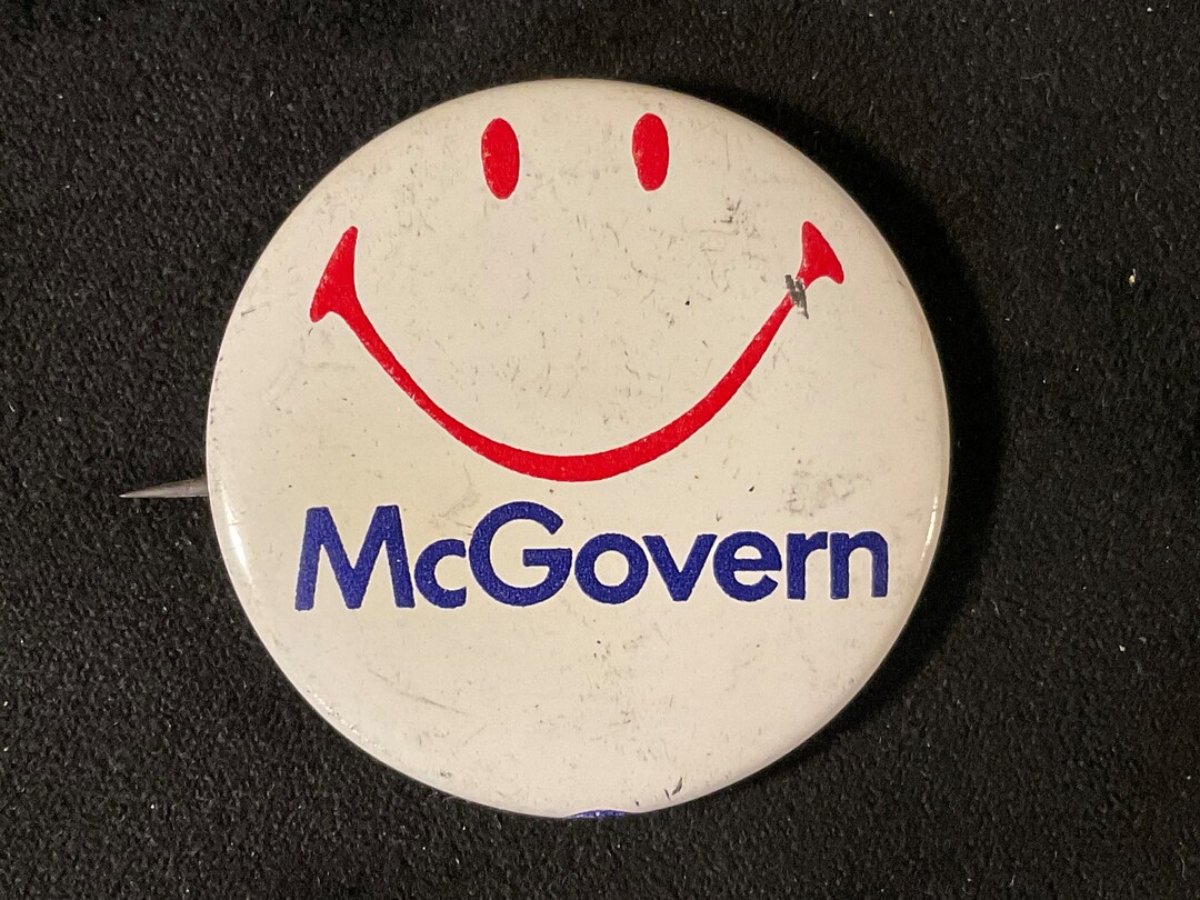 Vintage Mcgovern Smiley Face Presidential Campaign Pinback/button ...