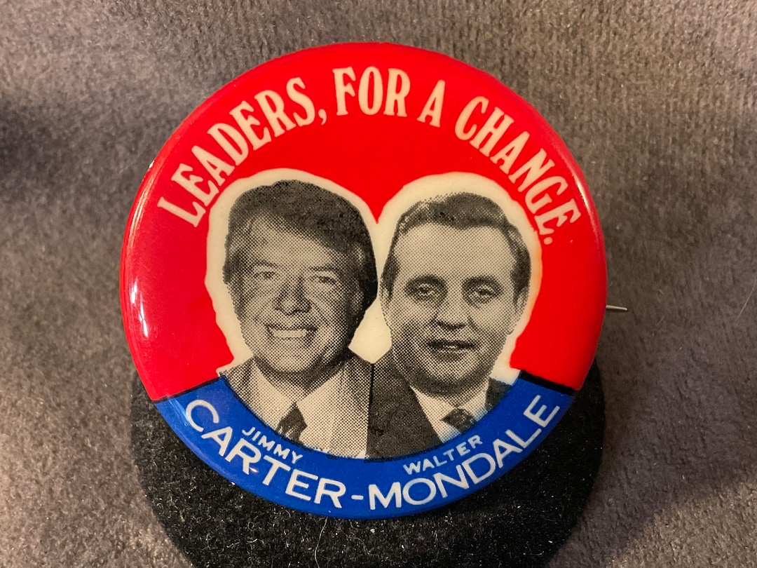 Vintage 1 3/4” Leaders, for A Change Jimmy Carter - Walter Mondale ...