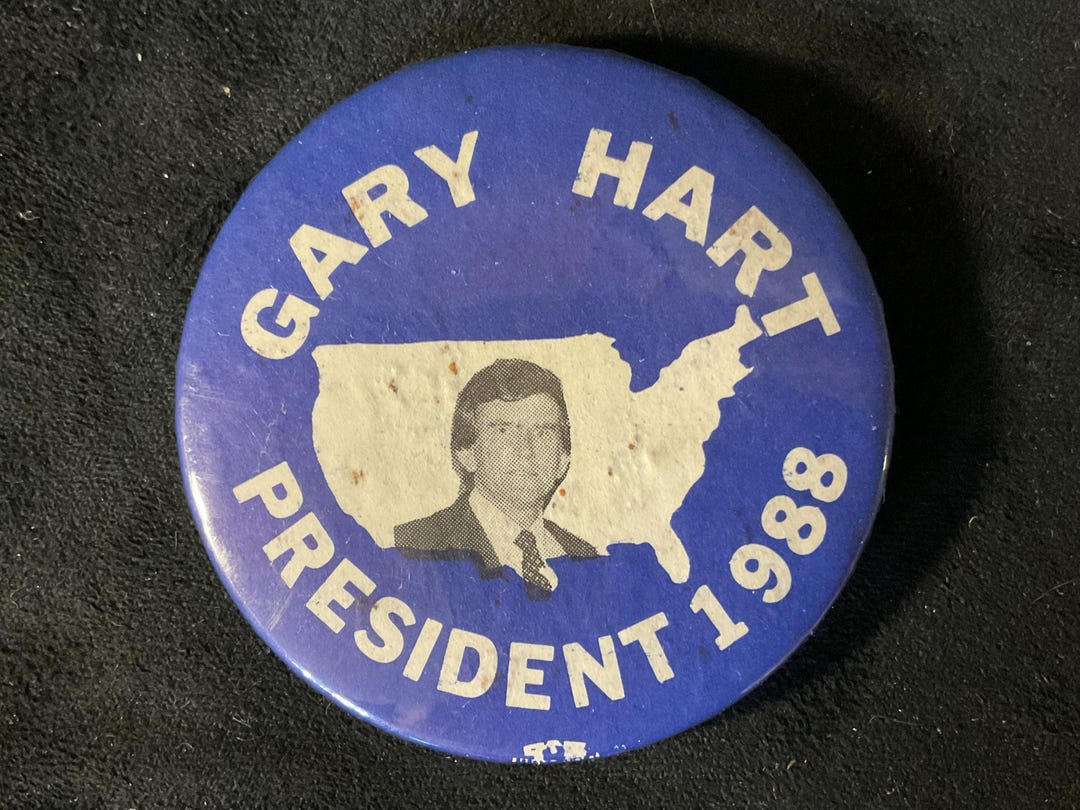 Vintage Gary Hart 1988 Presidential Campaign Button - Etsy
