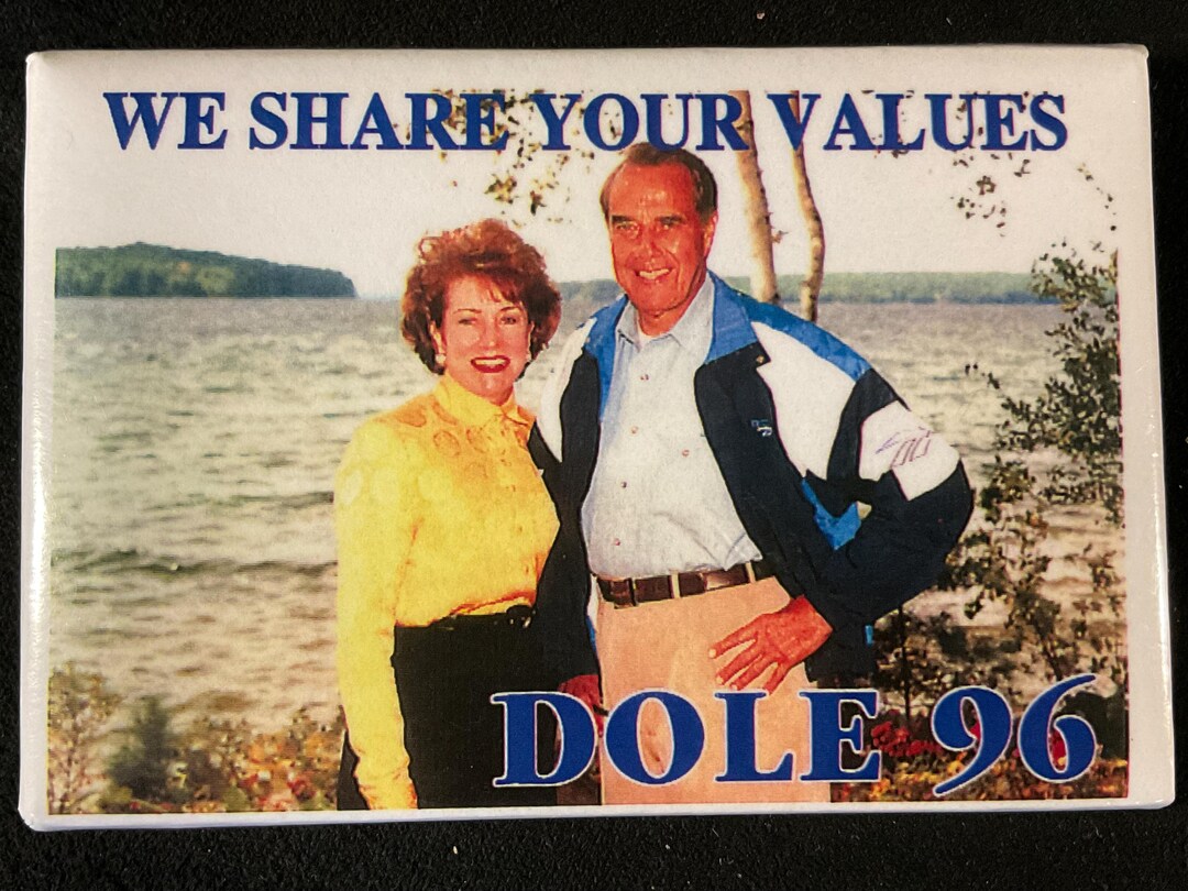 Vintage We Share Your Values Dole 96 - Bob and Elizabeth Dole 1996 ...
