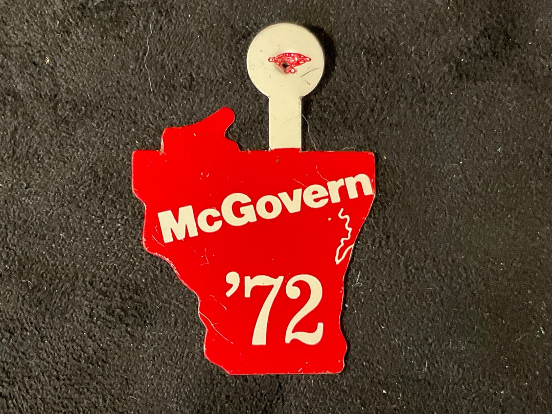 Vintage Mcgovern ‘72 State of Wisconsin Shaped Presidential Campaign ...