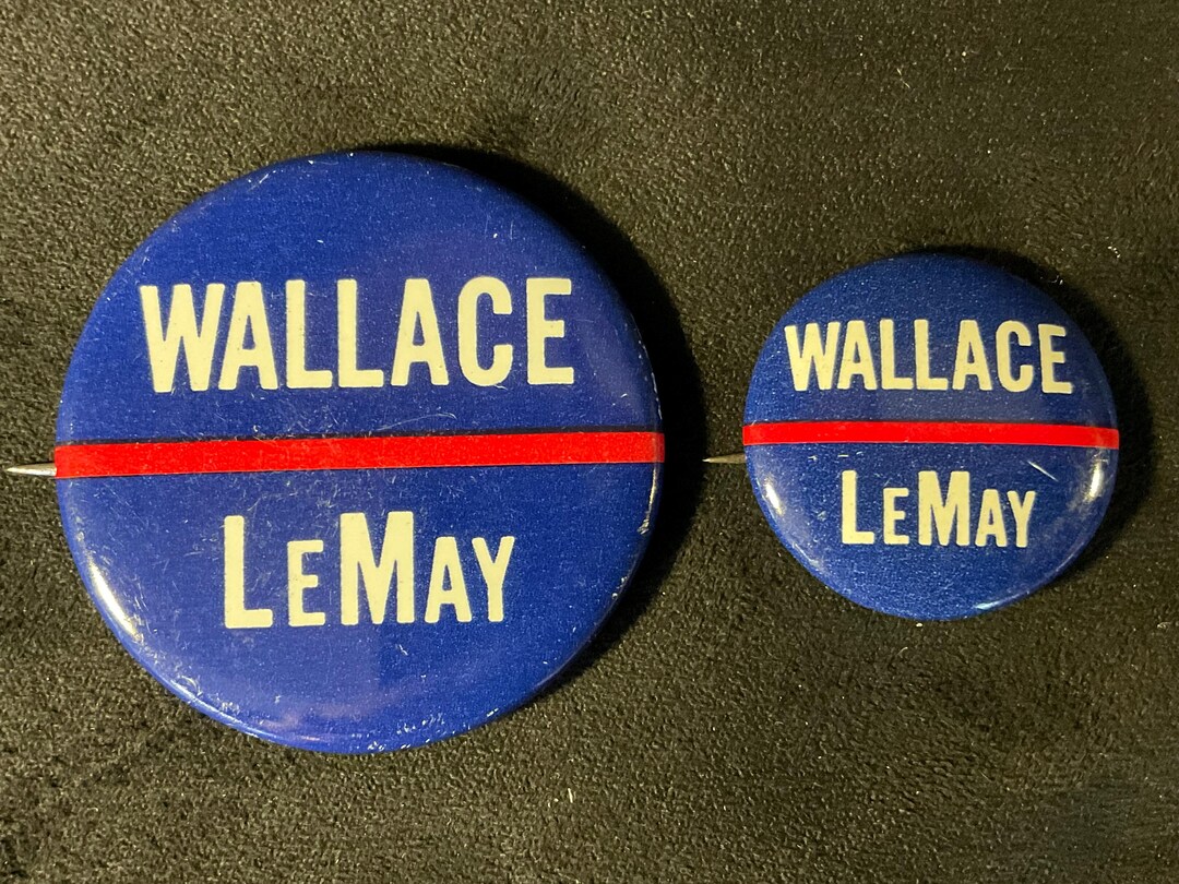 Vintage Wallace Lemay 1968 Campaign Pinback Button Pair - Etsy