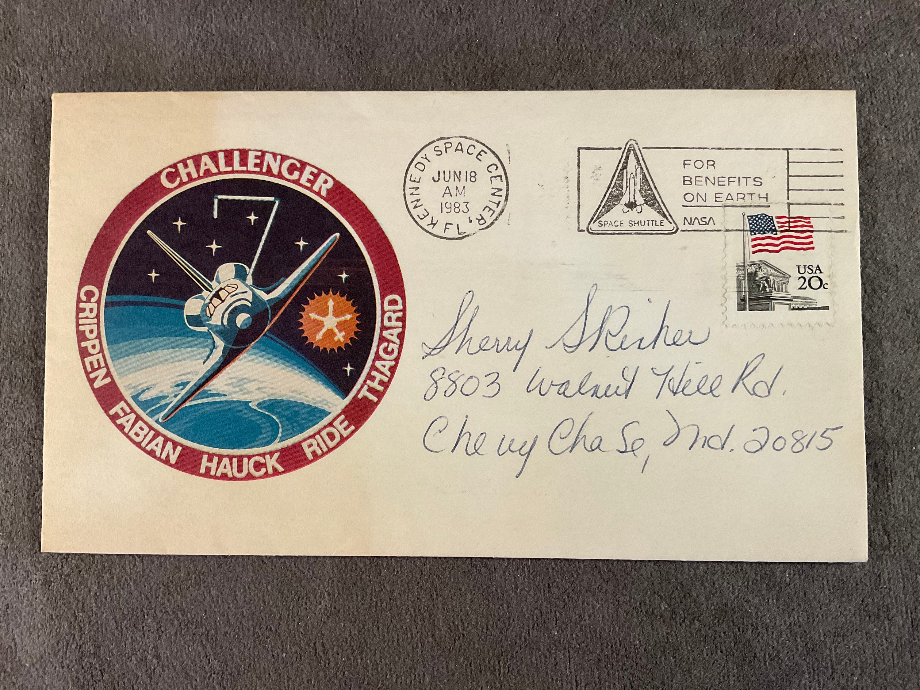 Space Shuttle Stamps Envelope