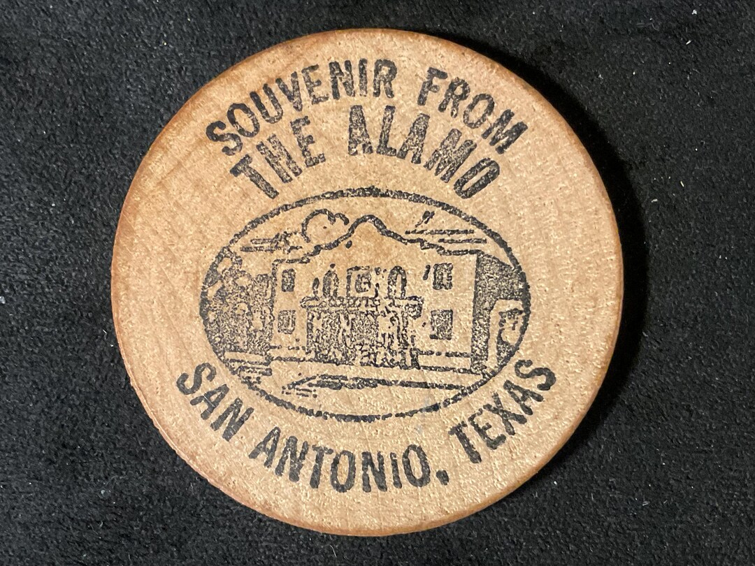 Vintage Souvenir From the Alamo San Antonio, Texas Wooden Nickel/coin ...