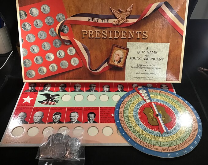 Vintage Meet the Presidents - A Quiz Game for Young Americans Board ...