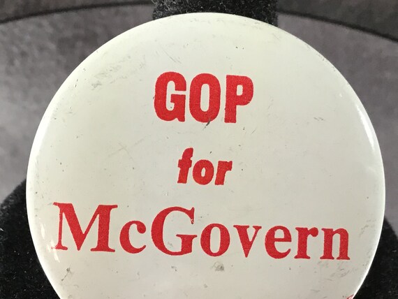 Vintage GOP for McGovern 1972 Presidential Campaign P… - Gem