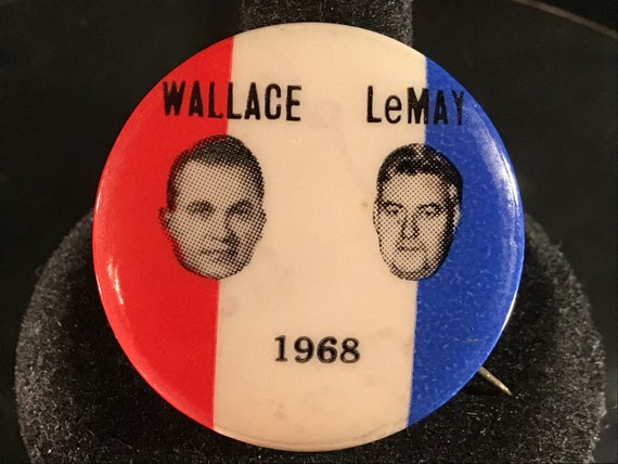 Vintage Wallace LeMay 1968 Political Pinback: America… - Gem