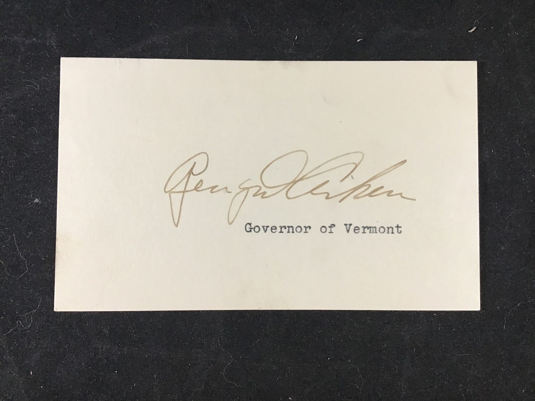 Vintage George David Aiken 64th Governor of Vermont (1937–41) & Senator ...