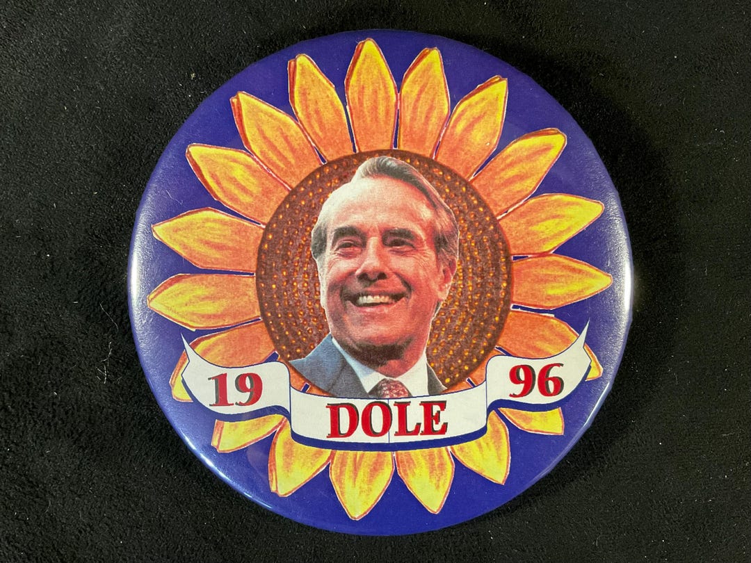 Vintage 1996 Dole With Sunflower Background - Bob Dole 1996 ...
