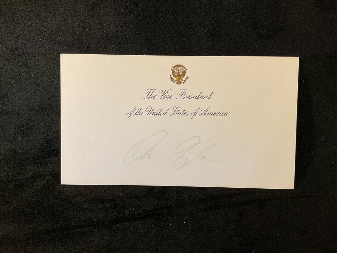 Vintage Vice President Dan Quayle Signature/autograph on Official Vice ...