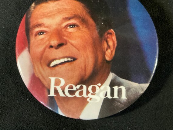Vintage Ronald Reagan Photo Political Campaign Pinba… - Gem