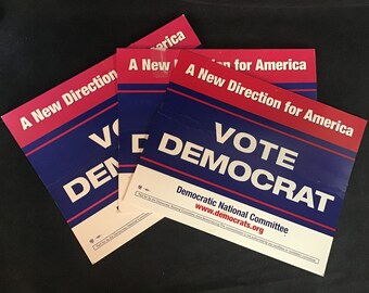 Vote Democratic Sign - Etsy