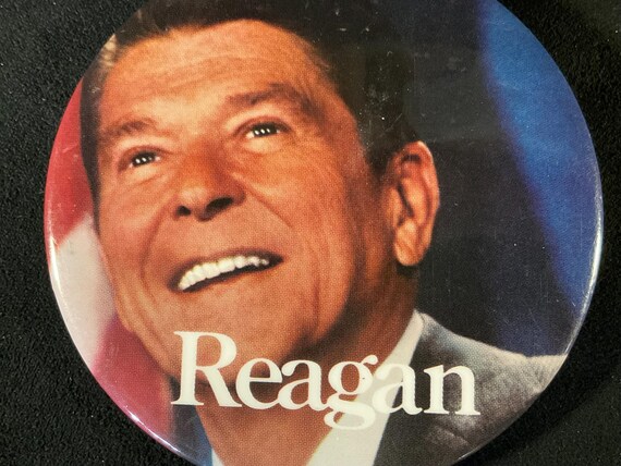 Vintage Ronald Reagan Photo Political Campaign Pinba… - Gem