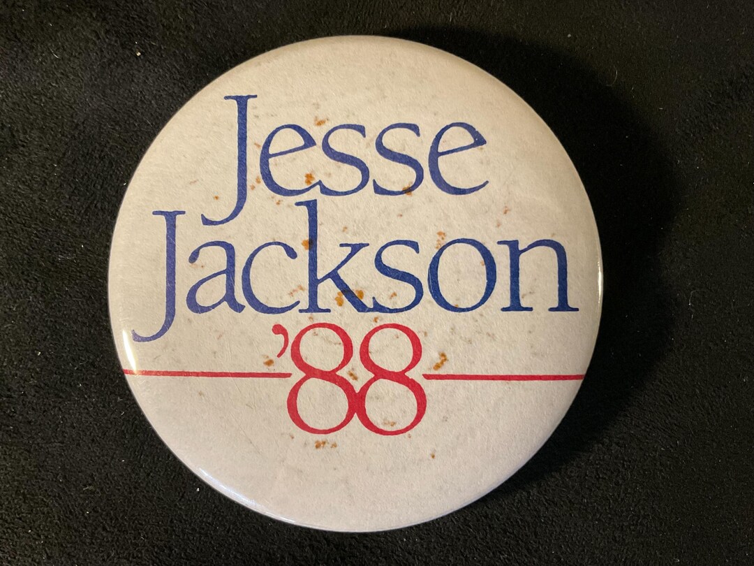 Vintage Jesse Jackson '88 Campaign Button: 2.25" Celluloid Pinback - Etsy