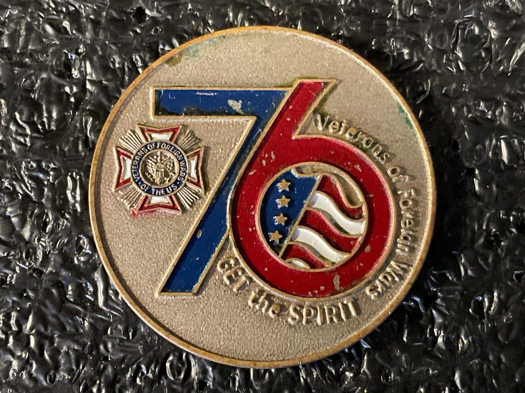 Vintage 1976 V.F.W. Get the Spirit Pin - VFW Pin for the 1976 American ...