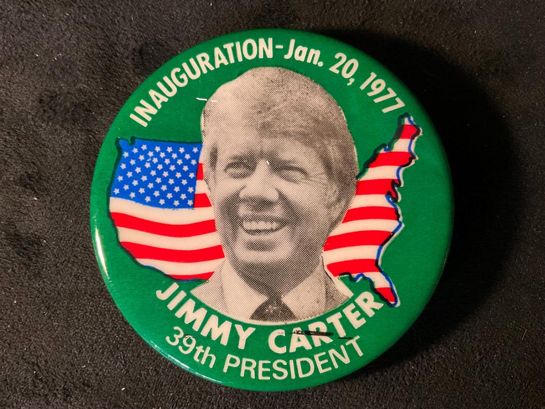 Vintage Jimmy Carter Inauguration Pinback Button: 1977 Campaign ...