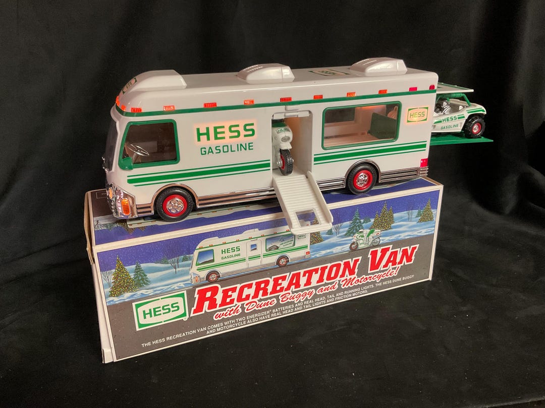 Vintage 1998 Hess Toy Recreation Van With Dune Buggy and Motorcycle ...