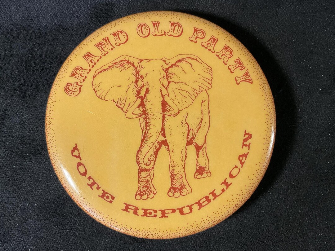 Vintage Grand Old Party Vote Republican - Republican Political Party ...
