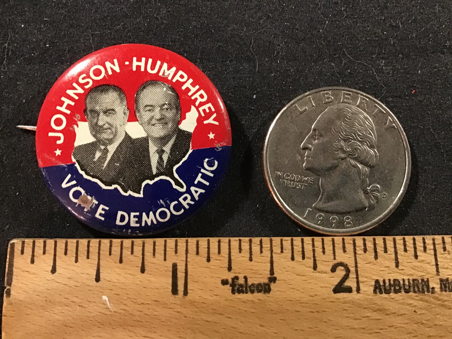 Vintage Johnson Humphrey Vote Democratic 1964 1 1/8 | Etsy