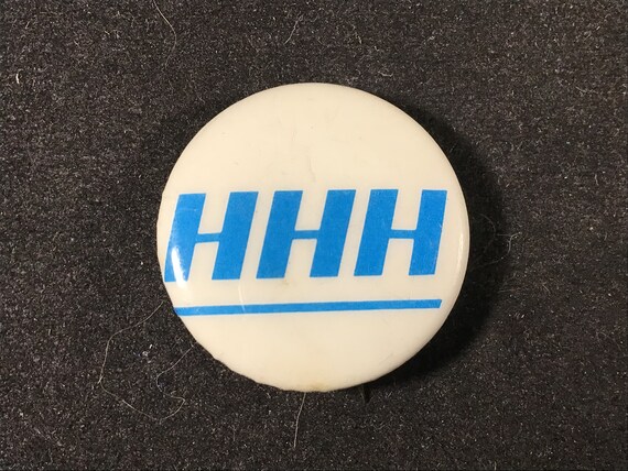 Vintage Herbert Humphrey 1968 HHH Campaign Pin and Hu… - Gem