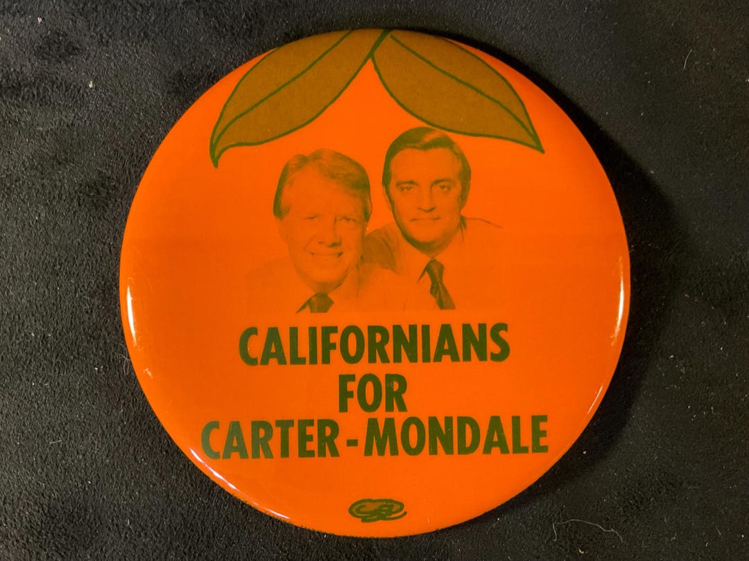 Vintage Carter-mondale Campaign Button: Californians for Carter, 1976 ...