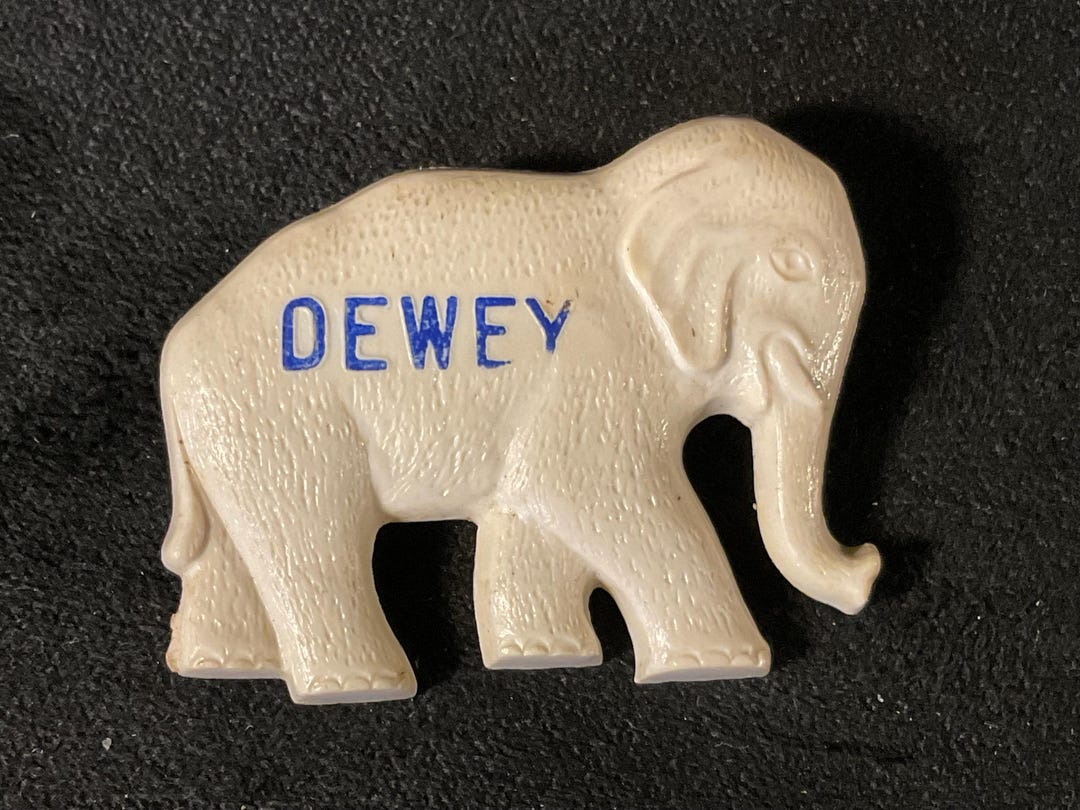 Vintage Dewey - 1948 Thomas Dewey Plastic Elephant Presidential ...