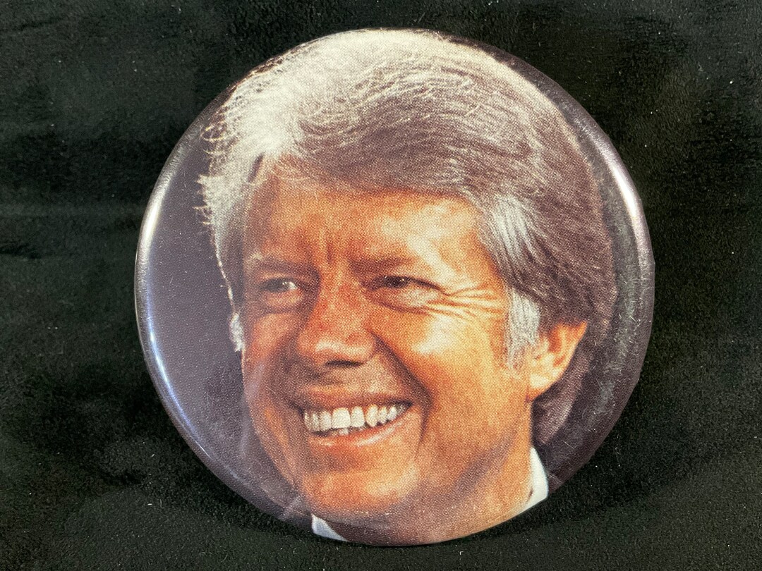 Vintage Jimmy Carter Color Photo - Carter Presidential Campaign Button ...
