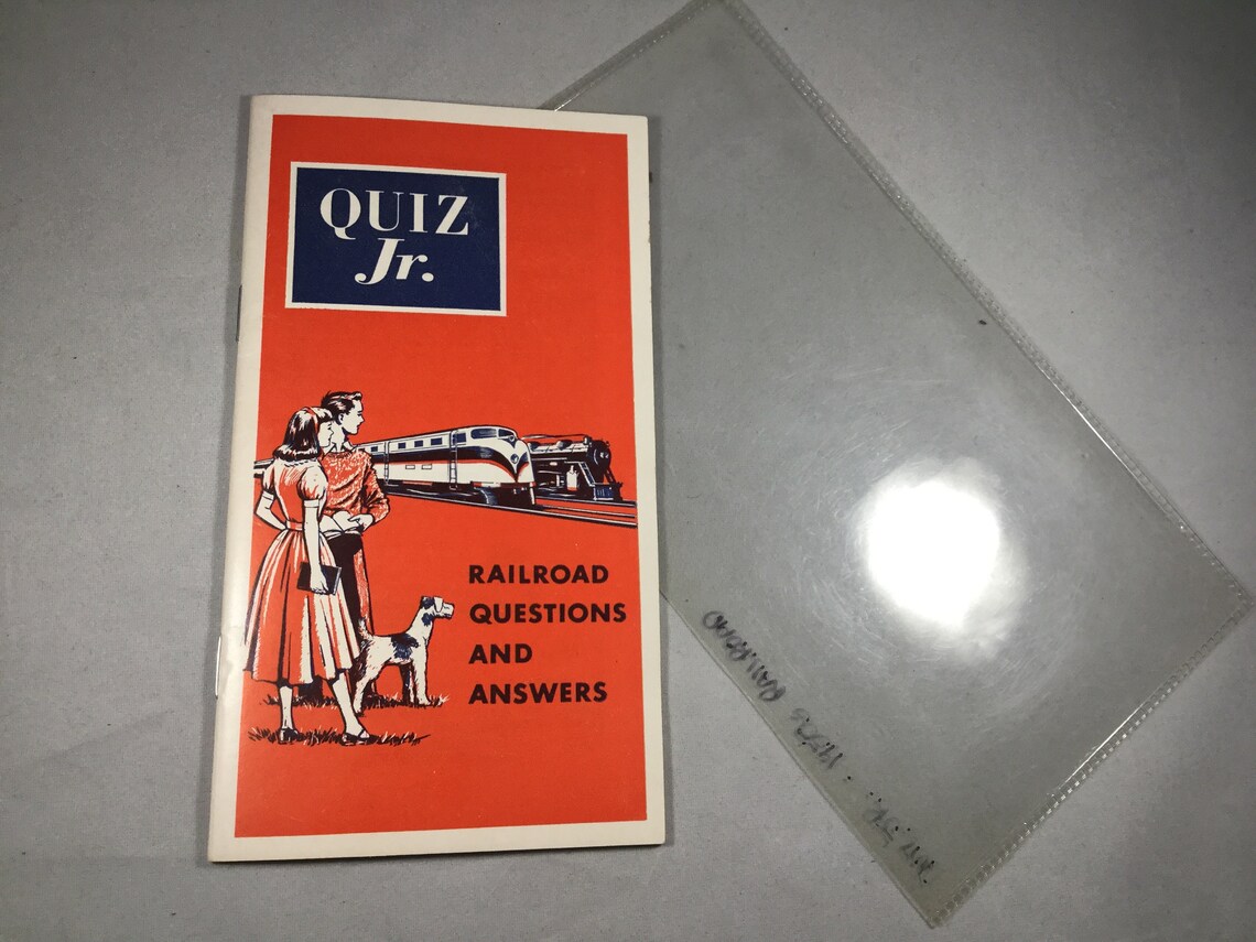 Vintage Quiz Jr. Railroad Questions and Answers Booklet by the - Etsy