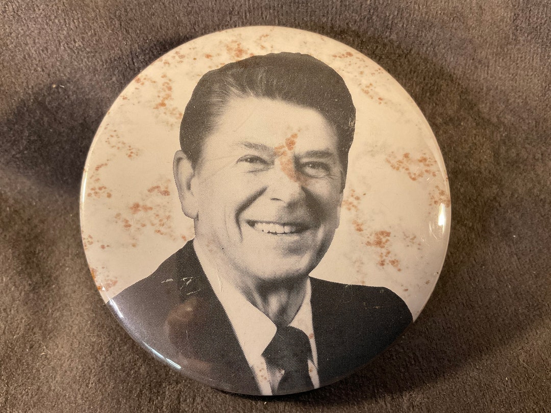 Vintage Ronald Reagan Pinback Button: 1980 Presidential Campaign, 3 ...