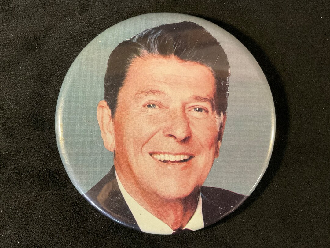 Vintage Ronald Reagan Color Photo Political Campaign Pinback/button ...