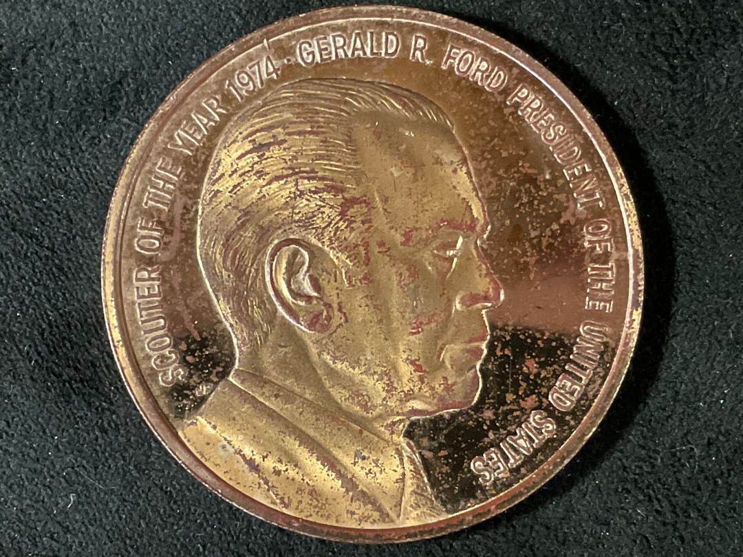 Vintage 1974 Scouter of the Year Gerald R. Ford Boy Scout Coin/token ...