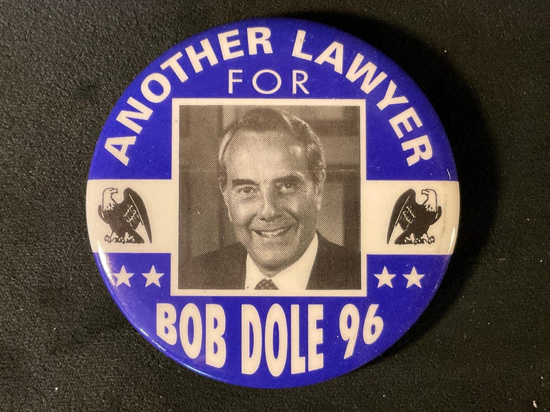 Vintage Bob Dole 1996 Presidential Campaign Pinback Button - Etsy