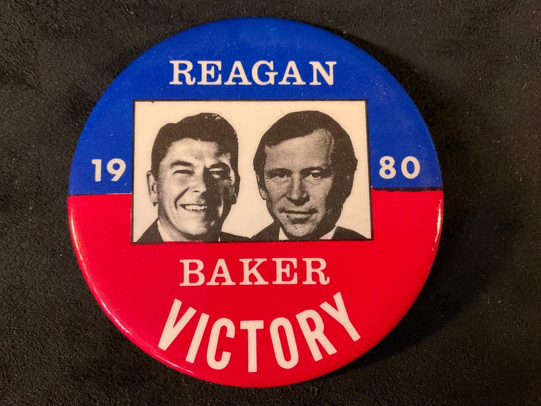 Vintage Reagan Baker 1980 Victory - Ronald Reagan/howard Baker ...