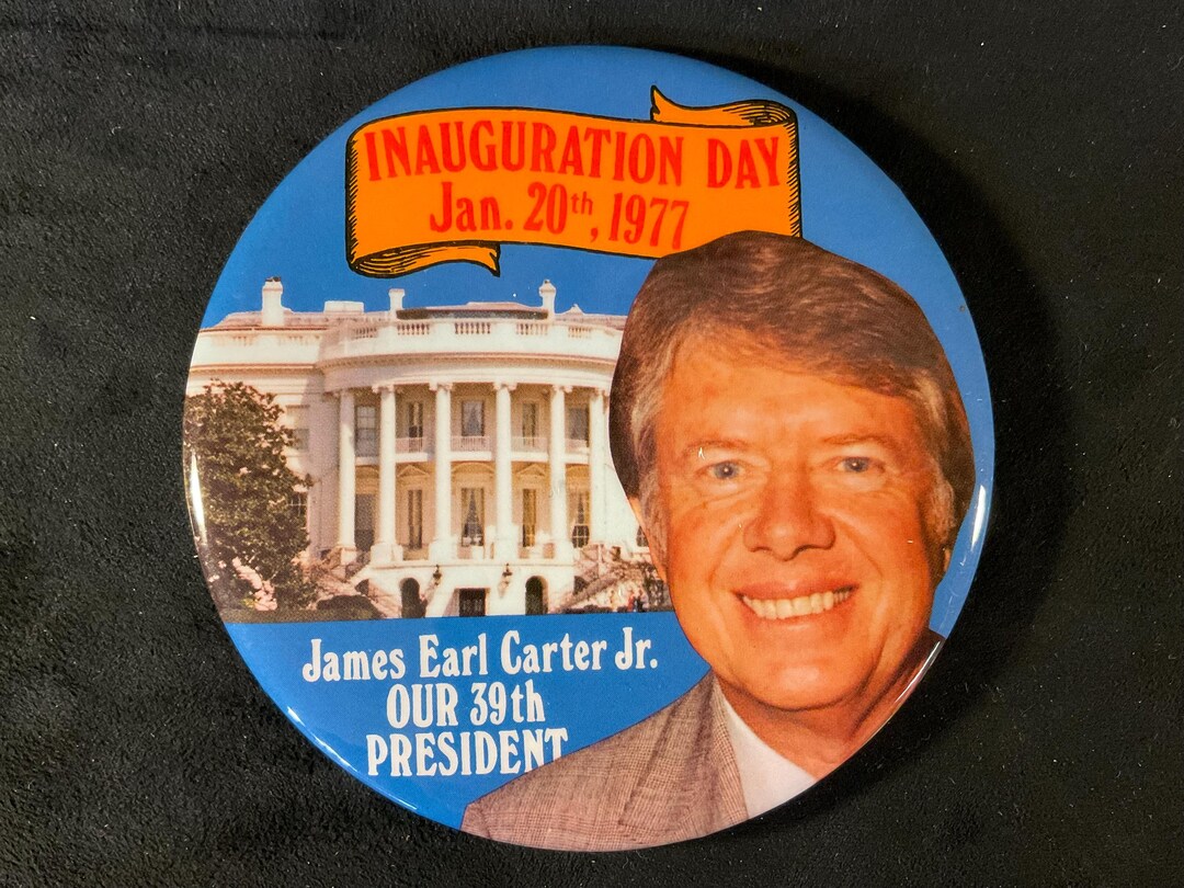 Vintage Jimmy Carter 1977 Inauguration Day Pinback/button - 1977 ...