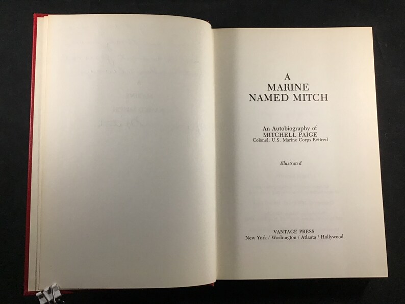 Vintage Marine Named Mitch by Col. Mitchell Paige 1st | Etsy