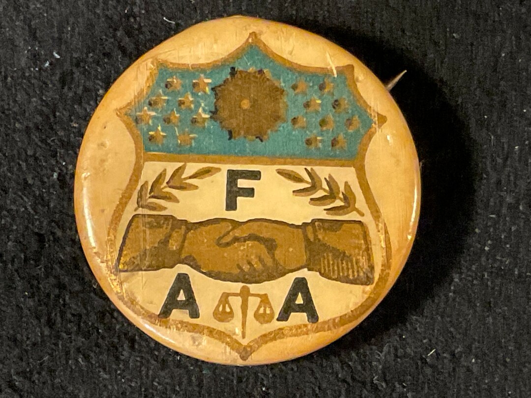 Vintage American Fraternal Alliance (AFA) Handshake Emblem Pinback ...