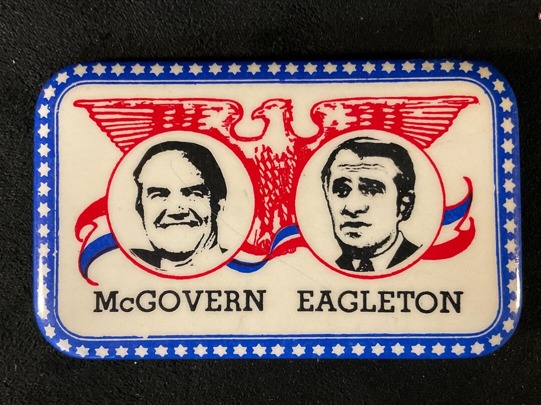 Vintage Mcgovern and Eagleton - 1972 Mcgovern Rectangle Jugate ...