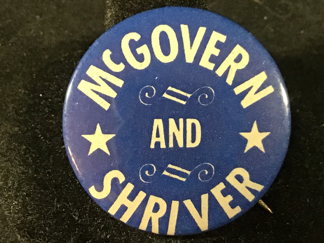 Vintage Mcgovern and Shriver With Scroll Design Presidential Campaign ...