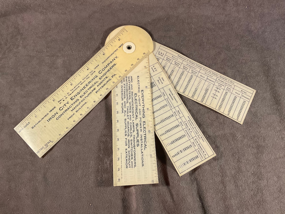 Vintage 6 1/2 Inch Plastic Advertising Ruler and Calculator - Iron City ...