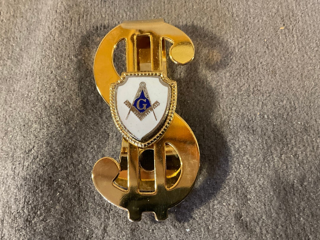 Vintage Masonic Master Masons Money Clip Gold Color Metal in the Shape ...