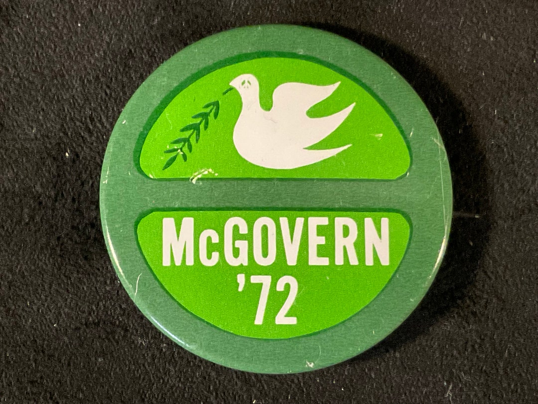 Vintage Mcgovern '72 Peace Dove Campaign Button - Etsy