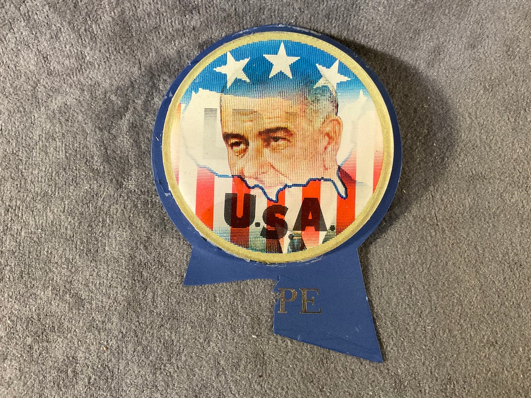 Vintage 1964 LBJ for the USA Flasher Campaign Button-pinback Johnson ...