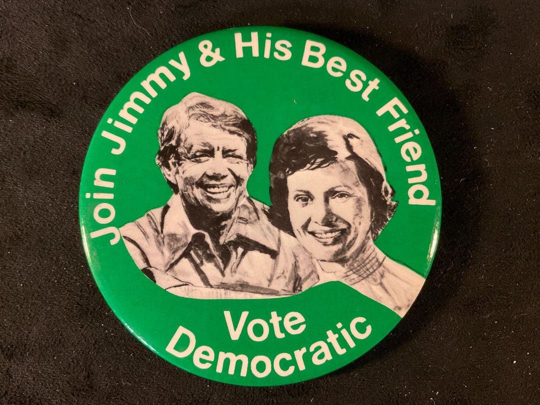 Vintage Jimmy Carter Campaign Button: 1976 Presidential Pinback - Etsy